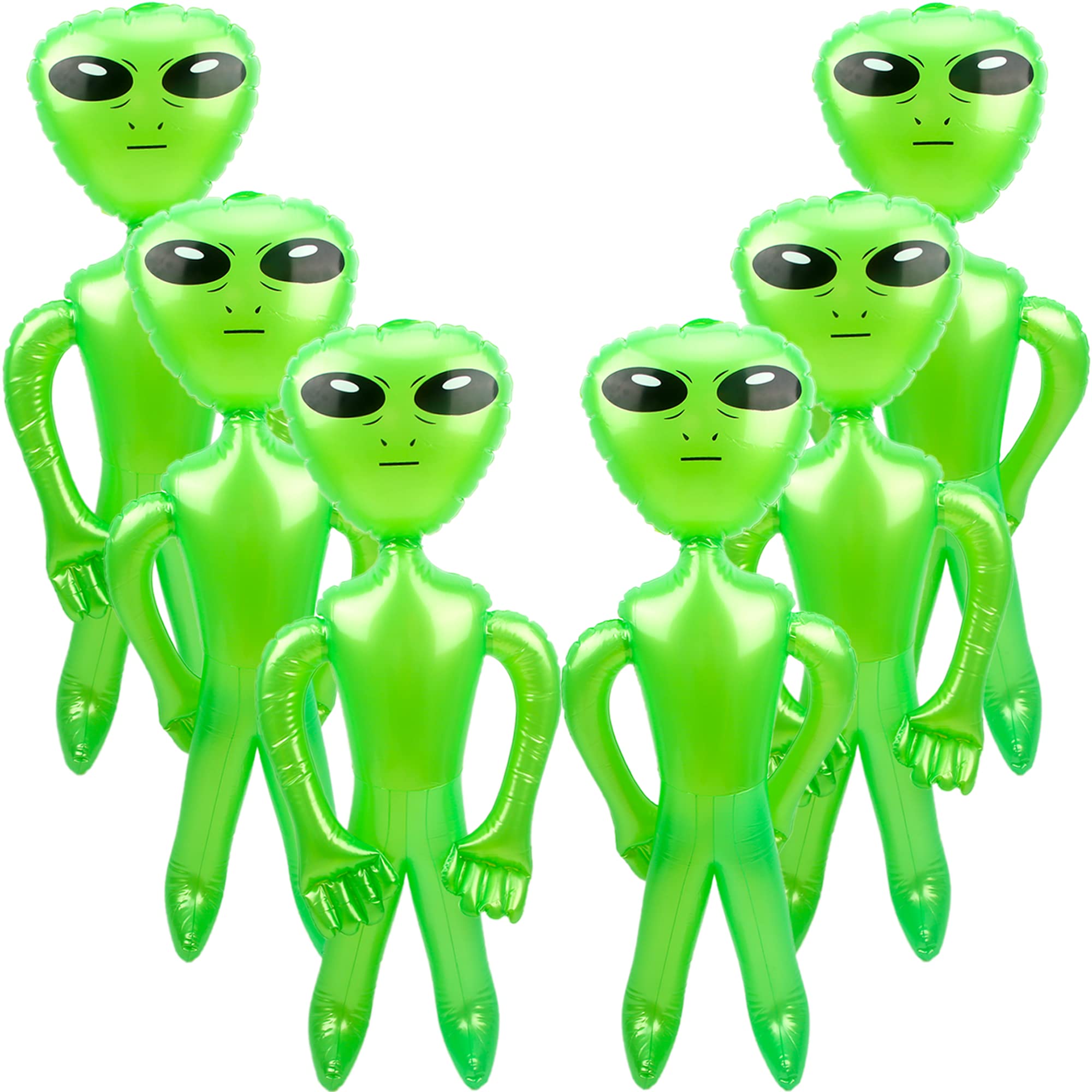 Cotiny 6 Pack Jumbo Inflatable Alien Inflatable Figures Inflate Alien ...