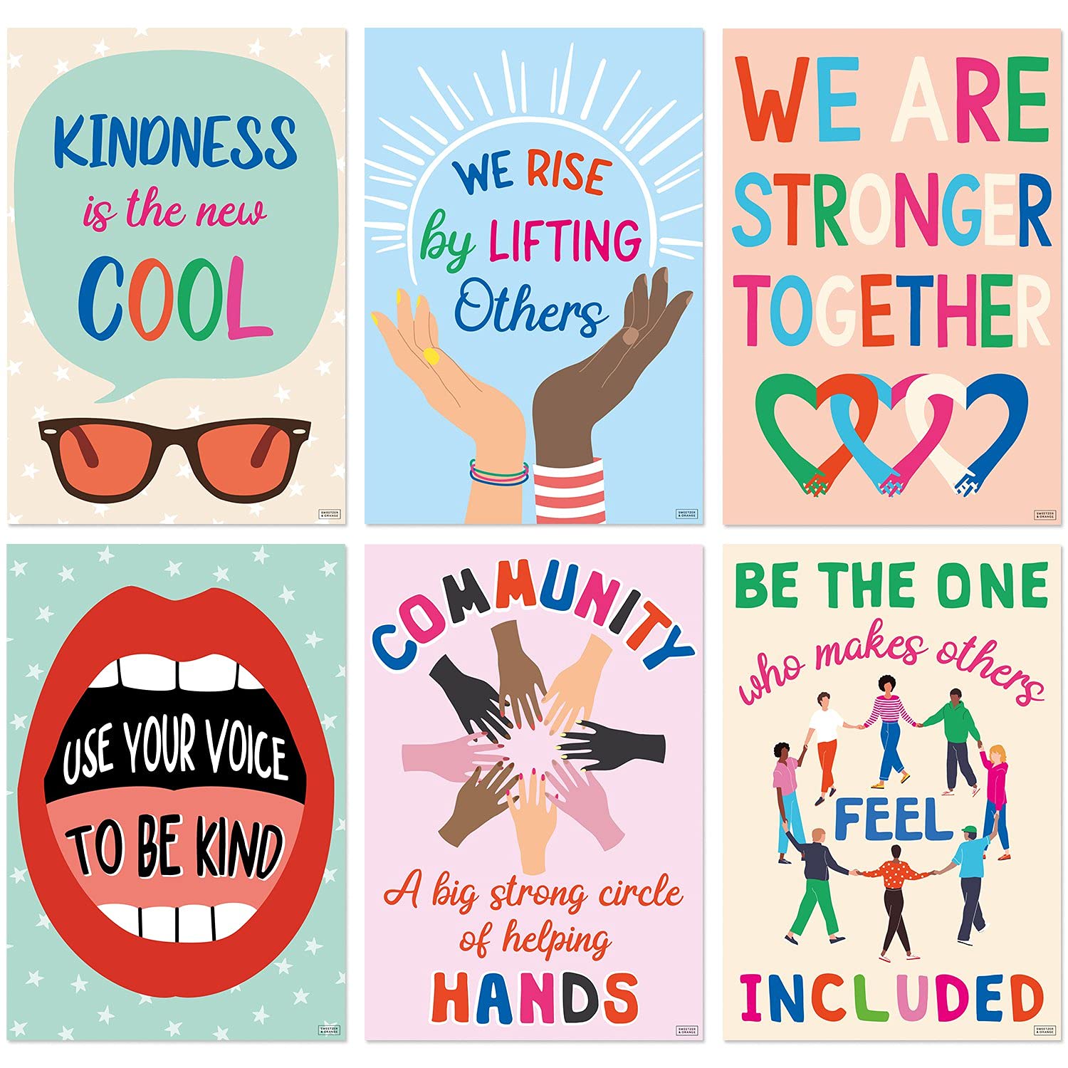 Mua SWEETZER & ORANGE Kindness Posters for Classroom Decorations. 6 ...