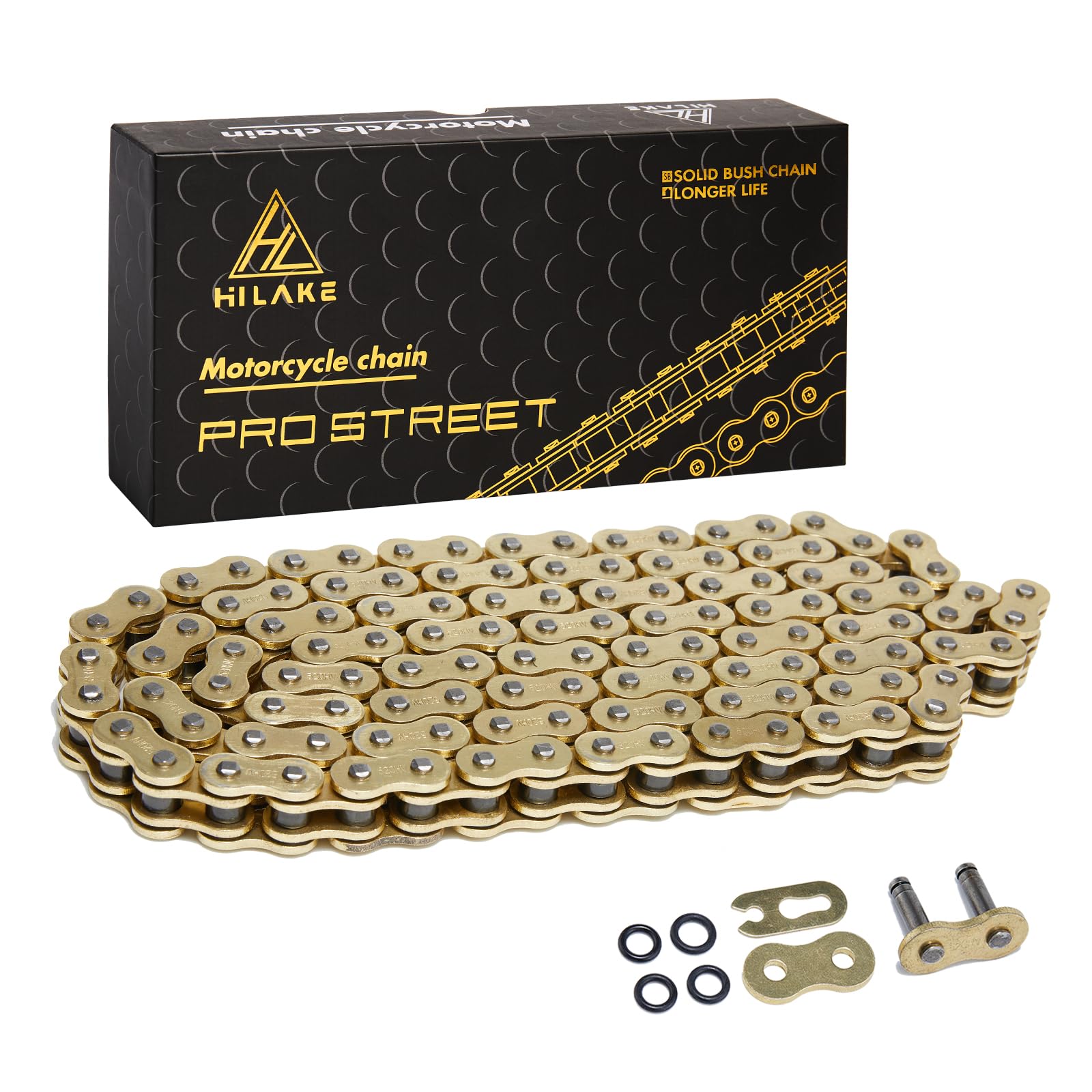 HILAKE 520 Motorcycle Chain 120 Links O-Ring Heavy Duty Drive Chain for ...