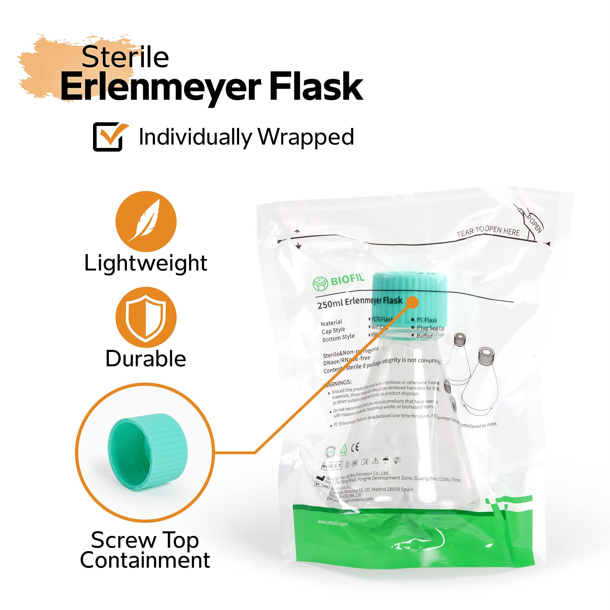 Mua Jet Biofil Sterile Plastic Erlenmeyer Flask - 1 Graduated and ...