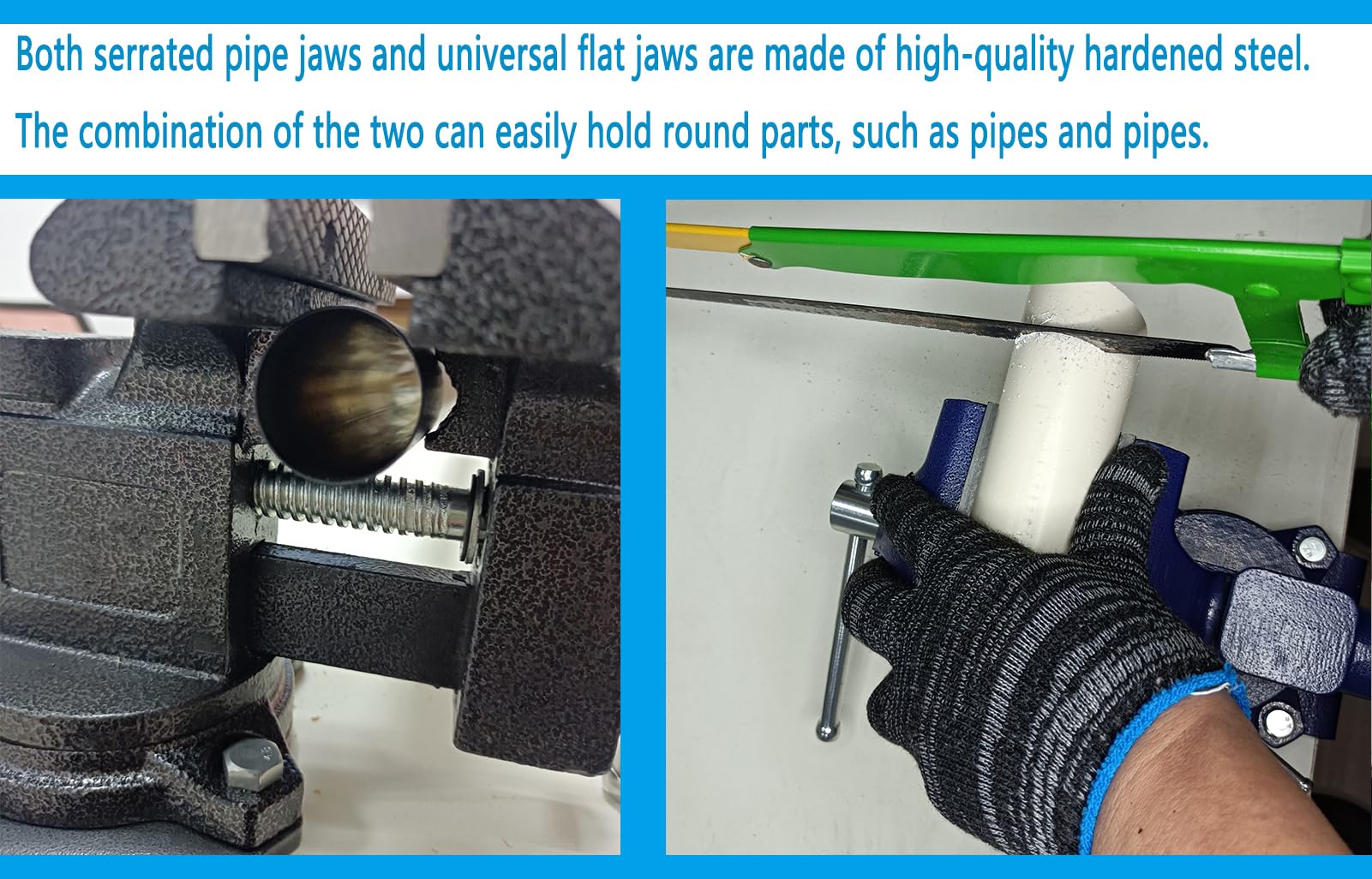 Mua MYTEC 2-In-1 Bench Vise Heavy Duty for Workbench, 6.0" blue, Upgraded Multi-Purpose Table ...