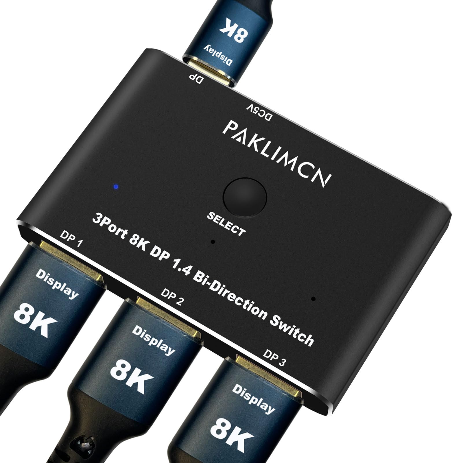 DisplayPort Switch 8K60Hz Display Port 1.4 switcher Box DP 4K@144Hz Bi ...