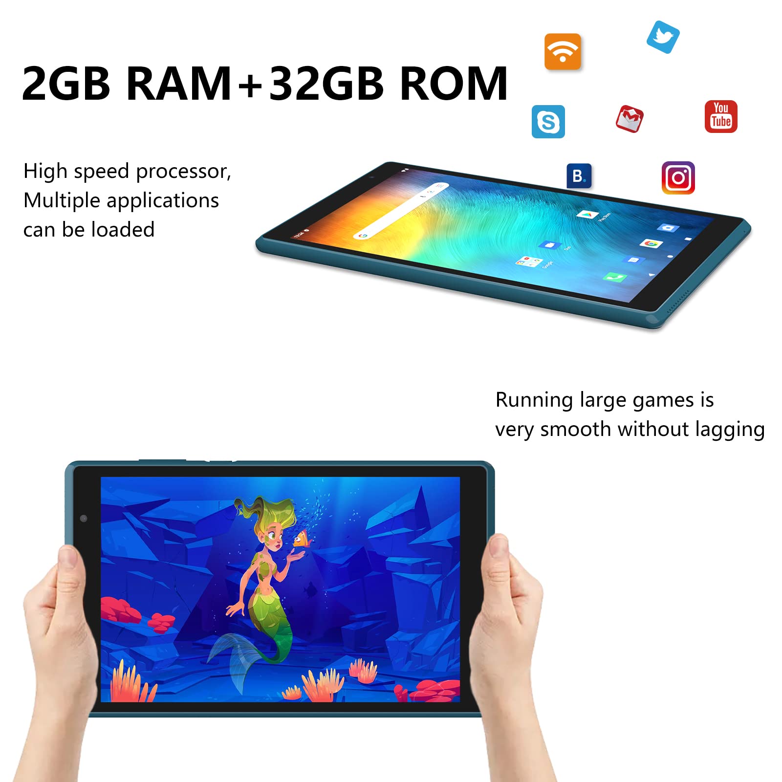 Mua ATOZEE 8 inch Tablet, Android 11.0 Tableta 32GB Storage 512GB SD ...
