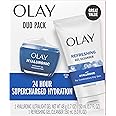 Olay Regenerist Hyaluronic + Peptide 24 Duo Pack, Face Wash 150 mL, Gel Face Moisturizer 50 mL ...