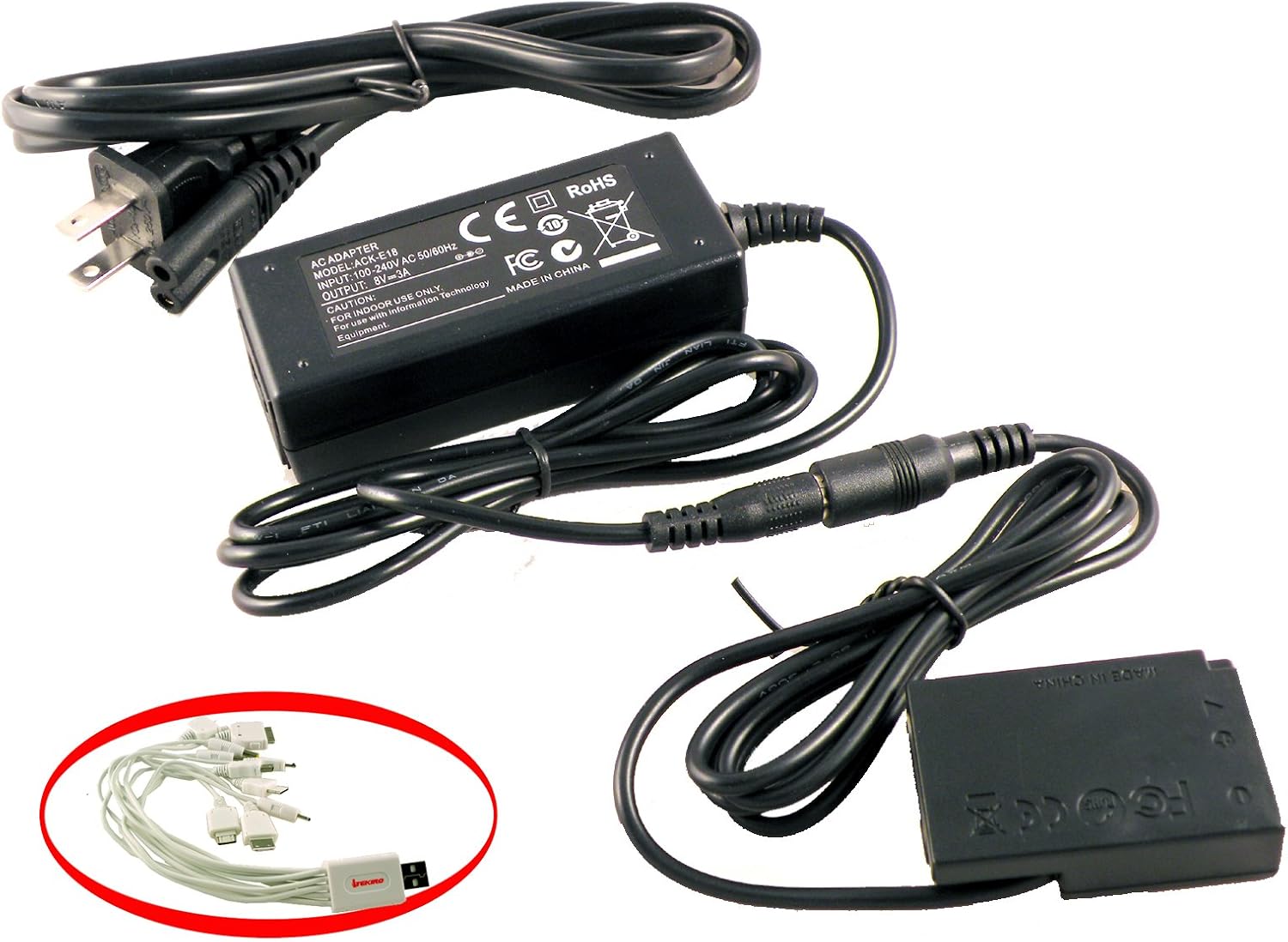 Amazon.com : iTEKIRO AC Adapter Kit Power Supply Cord for Canon EOS ...