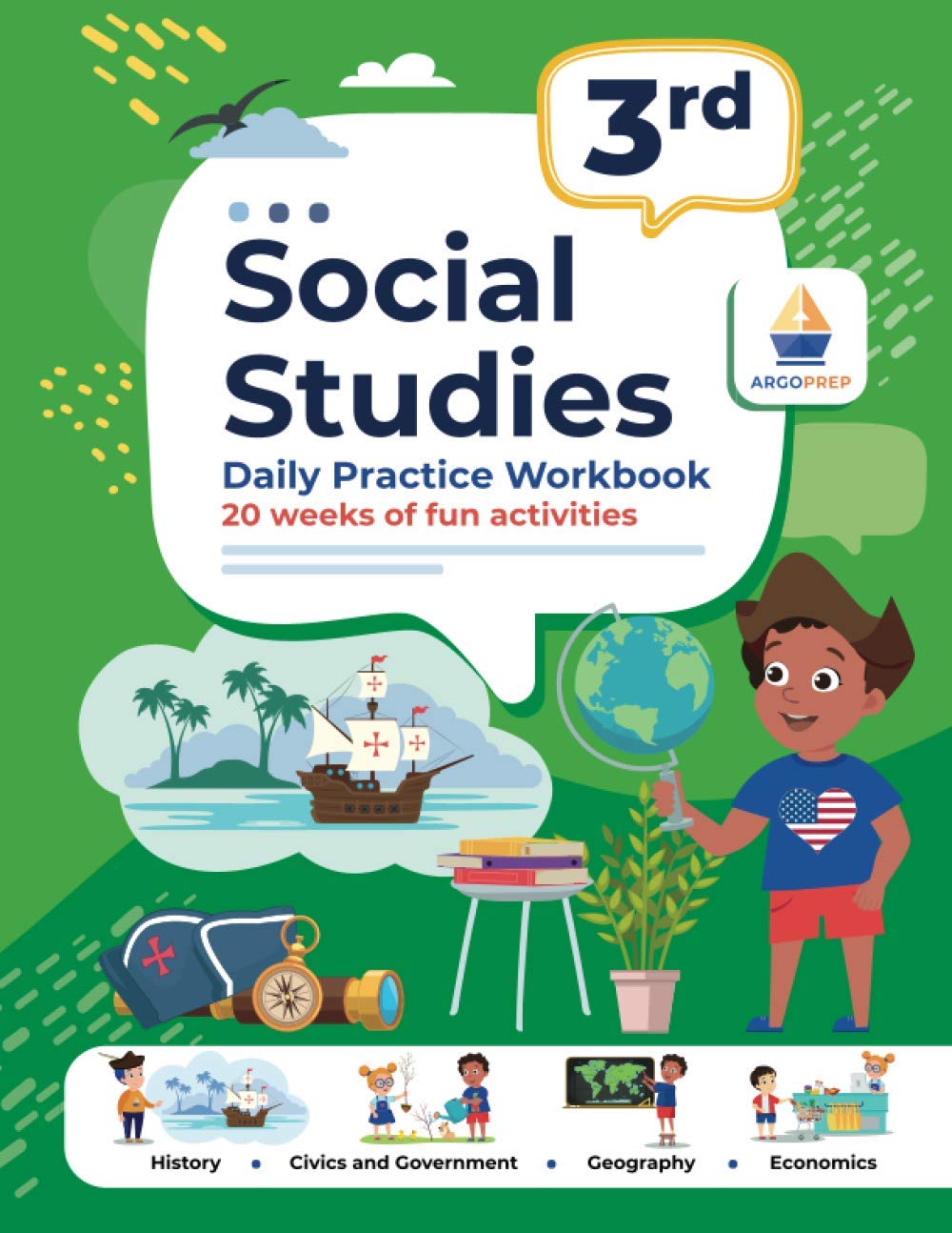 3rd Grade Social Studies: Daily Practice Workbook | 20 Weeks of Fun ...