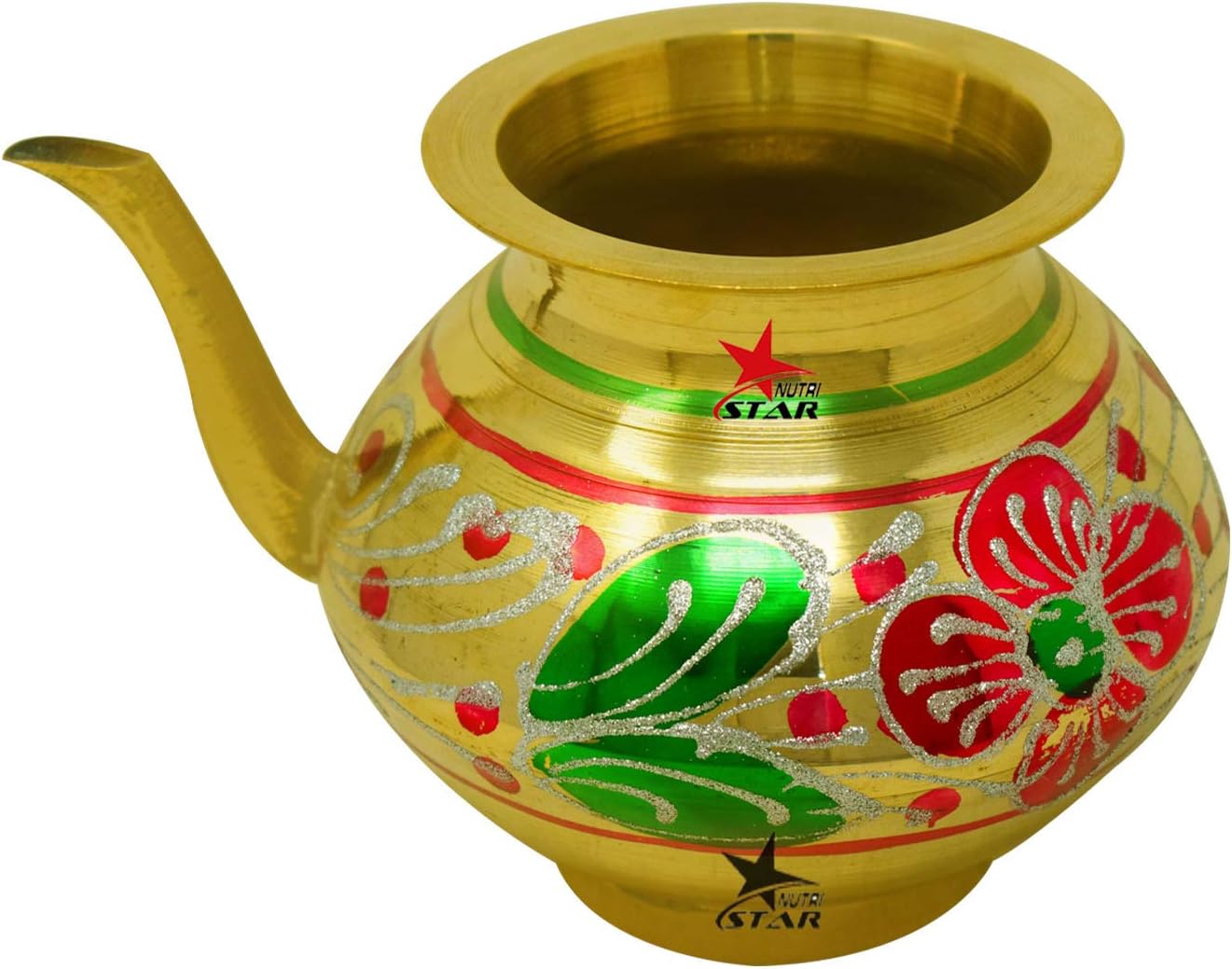 Buy NUTRI STAR Pure Brass Karwa Chauth Lota for Puja with Pouring Tape ...