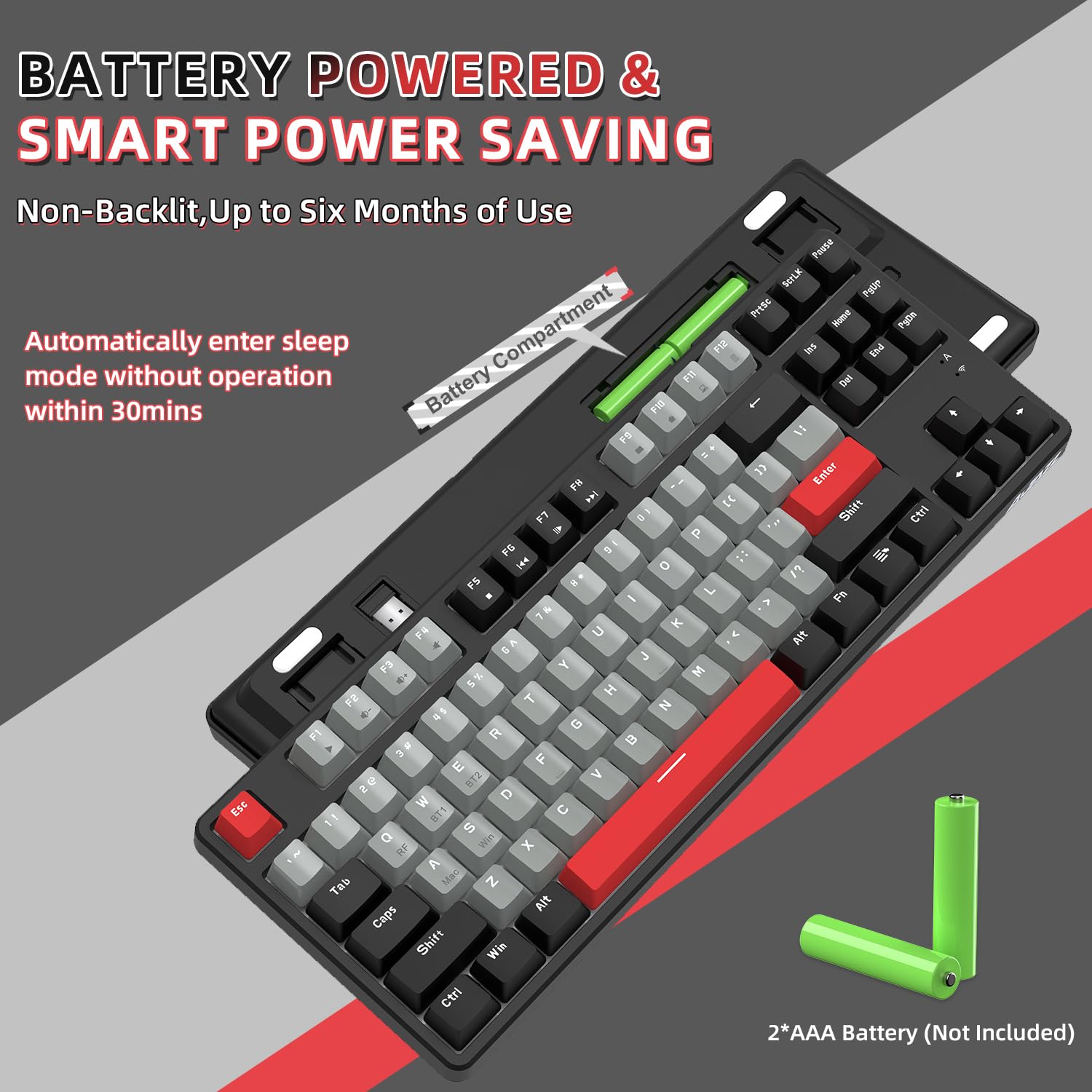 Mua MAGIC-REFINER Wireless Mechanical Keyboard, 87 Keys TKL Hot ...