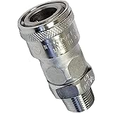 Nitto Kohki Hi Cupla 20SM-NPT Quick Connect Pneumatic Coupler Socket, 1/4" Size, Male, NPT ...