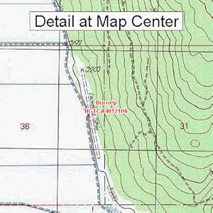 Amazon.com : USGS Topographic Quadrangle Map - Burney, California ...