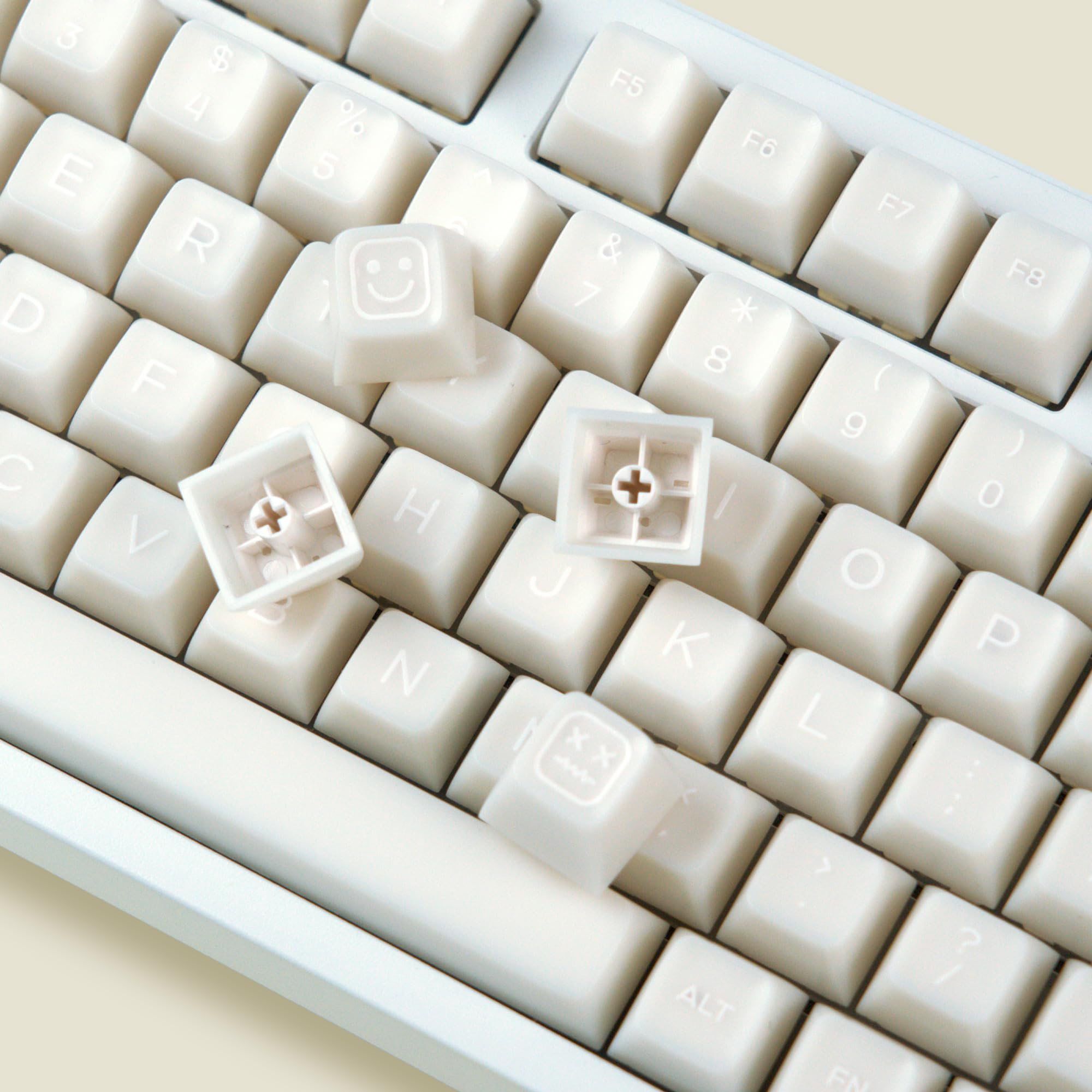 Mua White Jade Translucent Keycaps, Double Shot PBT Key caps 100 ...