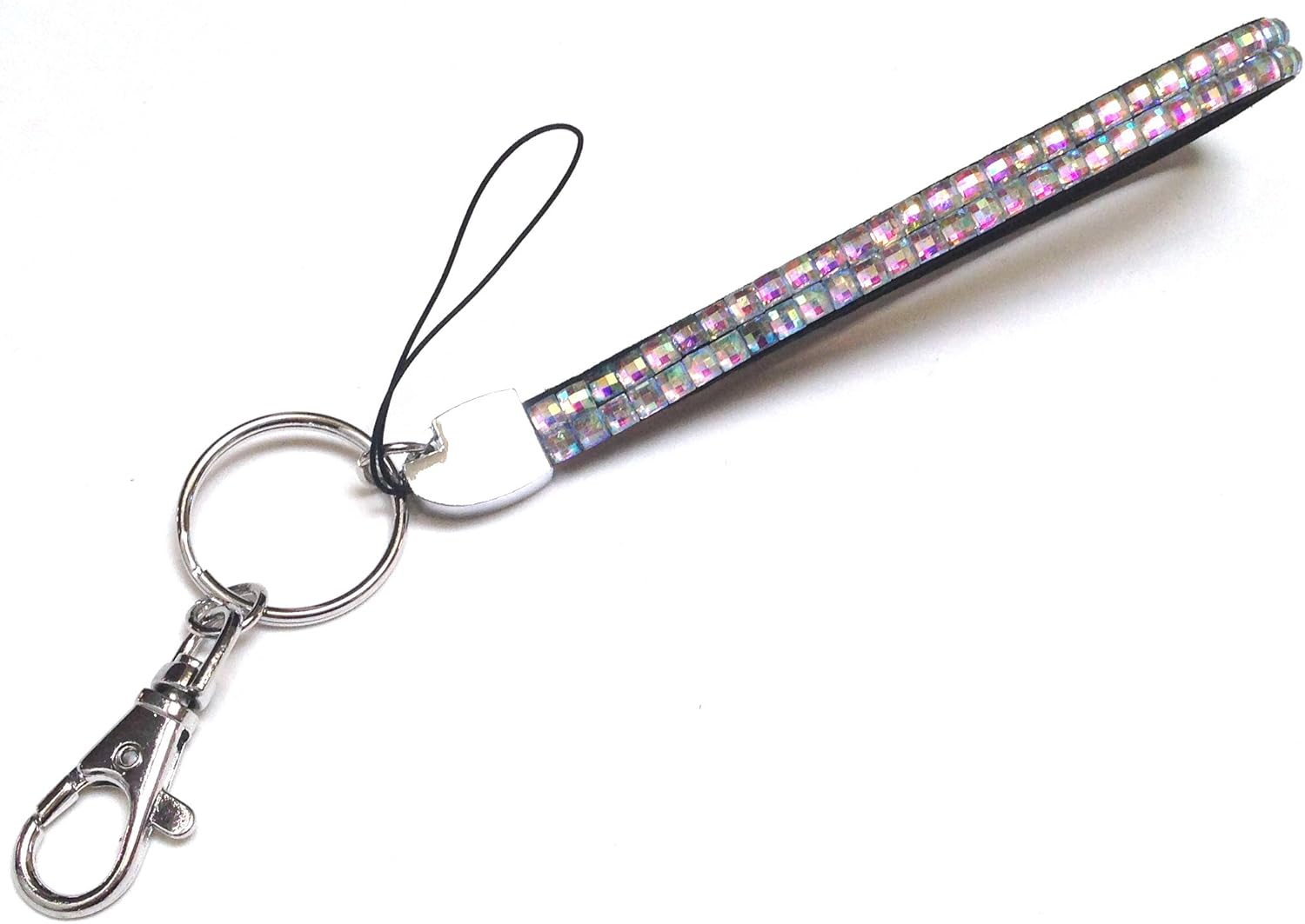 Amazon.com: Rhinestone Crystal Bling Wrist Strap Key Chain (Wristlet ...