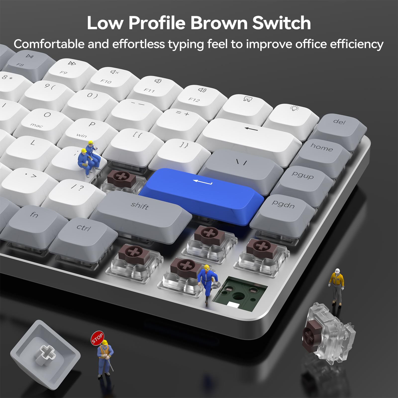 Mua AUSDOM 75% Mechanical Keyboard, 84 Keys Compact Low Profile ...