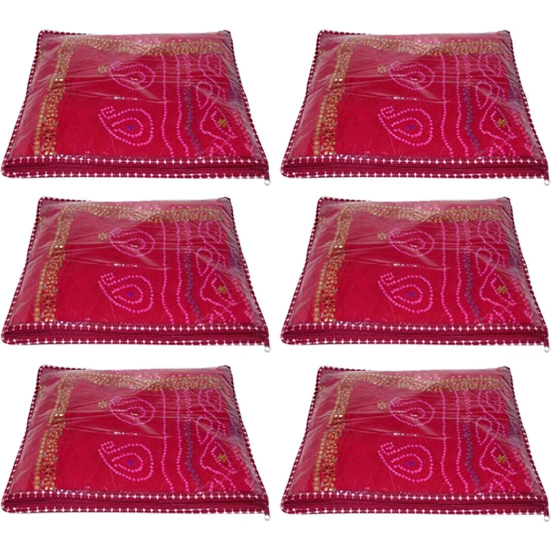 Unicrafts Saree Covers Transparent Saree Bags Wardrobe Organiser/Cloth ...