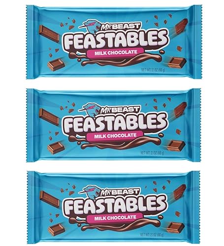 Feastables Milk Chocolate Beast Bars Bundle New Formula Smoother and ...