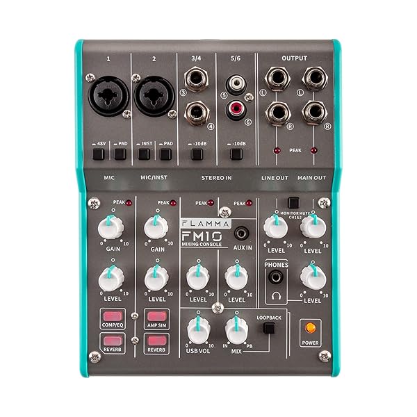 GuatemalaDigital.com - Producto: FLAMMA FM10 Portable Audio Mixer 6 ...