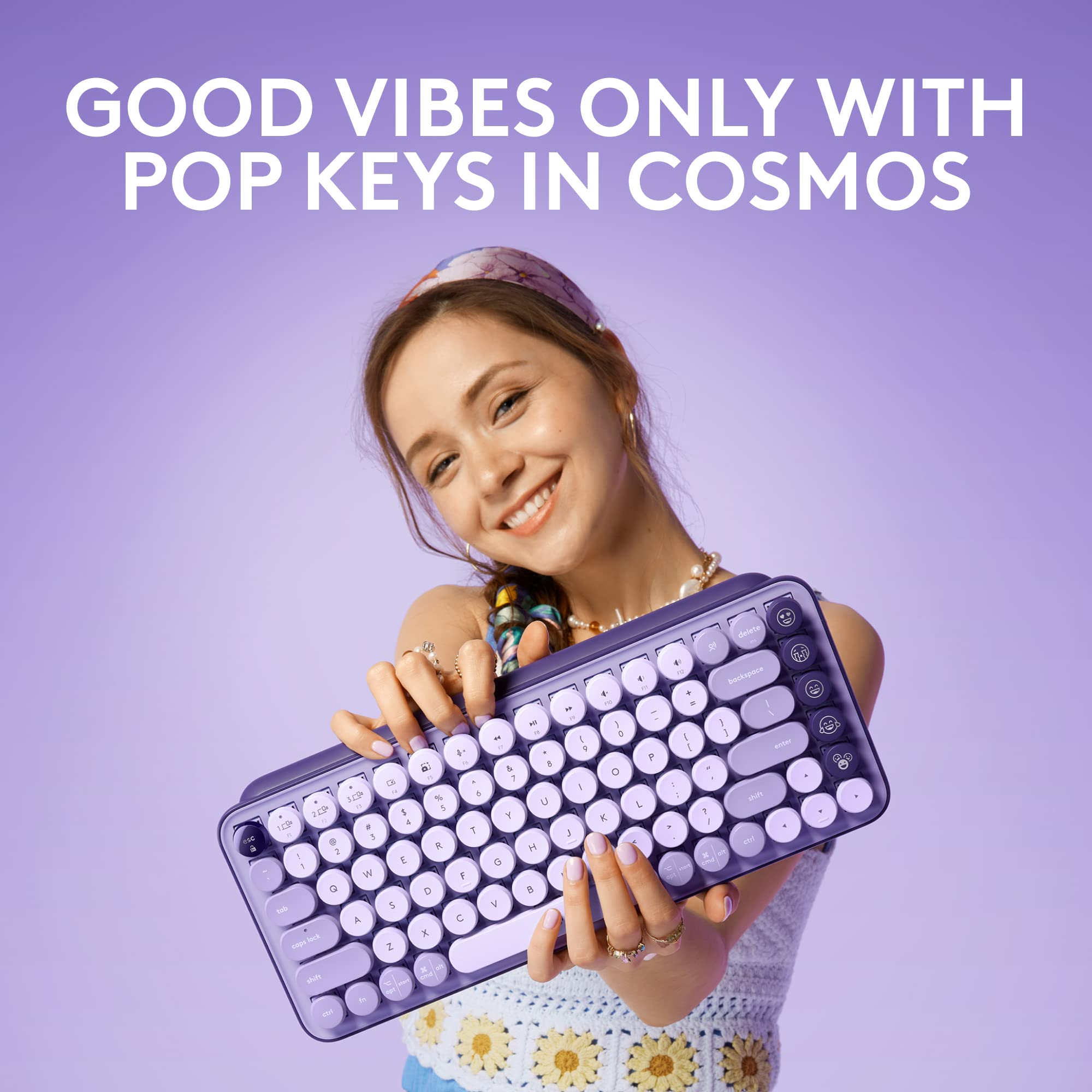 Mua Logitech POP Keys Mechanical Wireless Keyboard with Customizable ...
