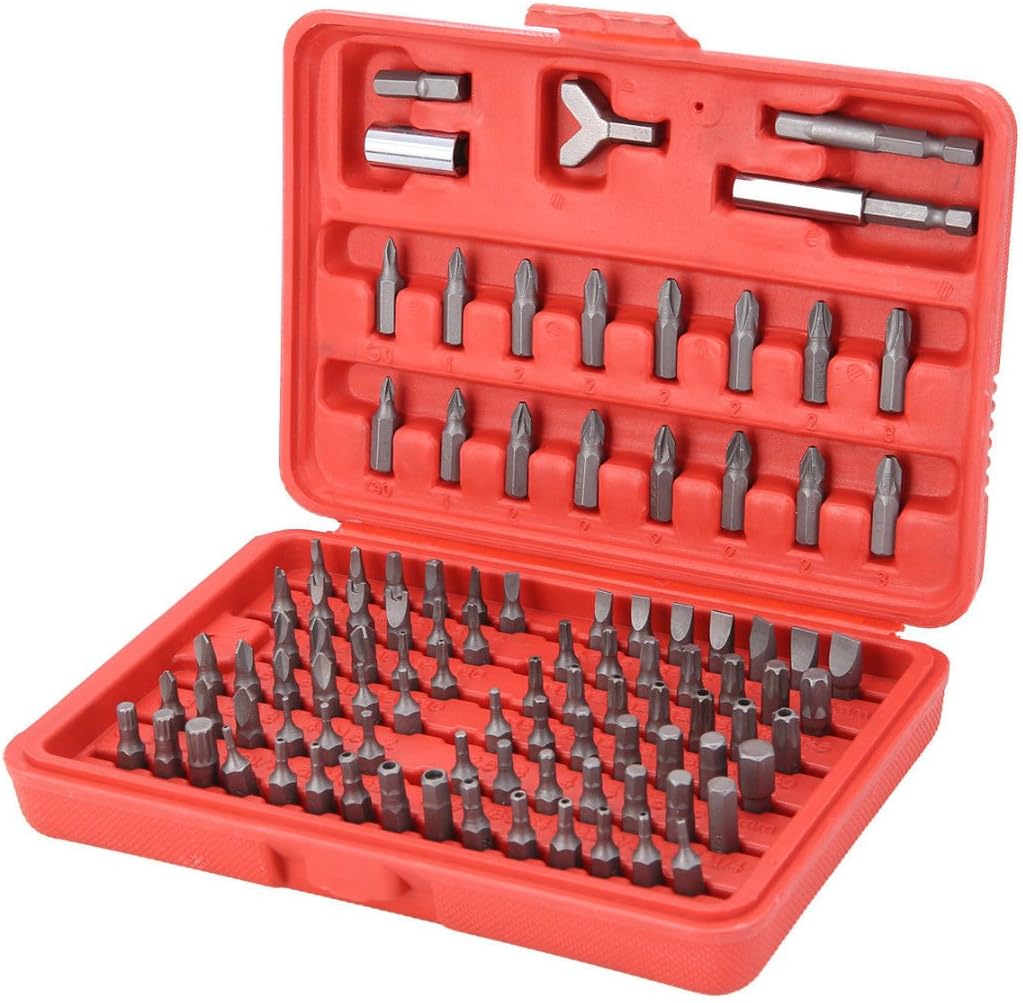 NUZAMAS 100 Pieces All Purpose Power Bit Set Includes Extension Hex Bar ...