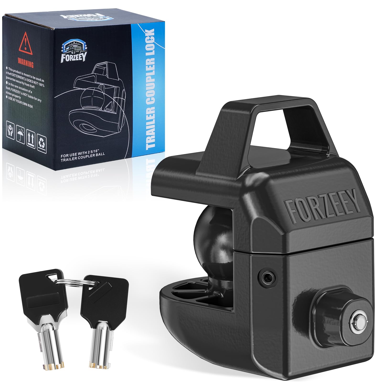 FORZEEY Trailer Lock only for 2-5/16" Ball Coupler Heavy Duty Anti ...