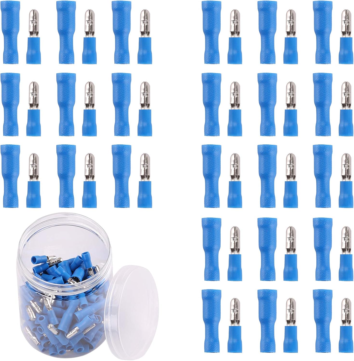 Kinstecks 100PCS Bullet Connectors Kit 16-14 AWG Electrical Crimp ...