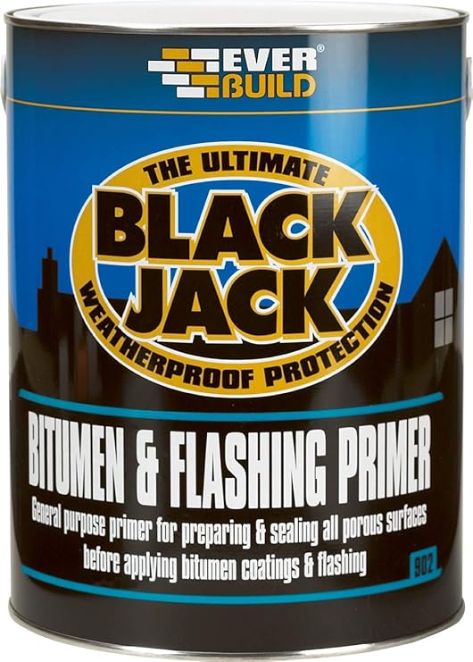 Everbuild Black Jack 902 Bitumen and Flashing Primer, Black, 5 Litre ...