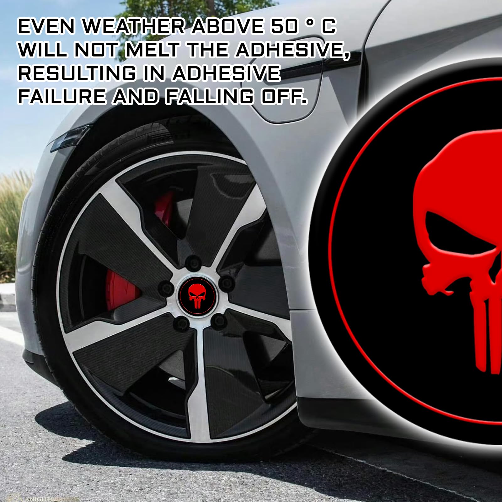 Mua 4 PCS Skull Car Wheel Center Caps, 2.2" Center Caps for Rims ...