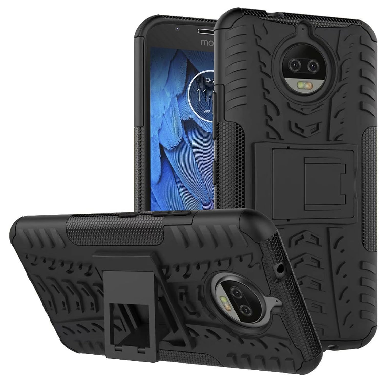 DMG Shockproof Rugged Armor Back Cover Kickstand Case: Amazon.in ...