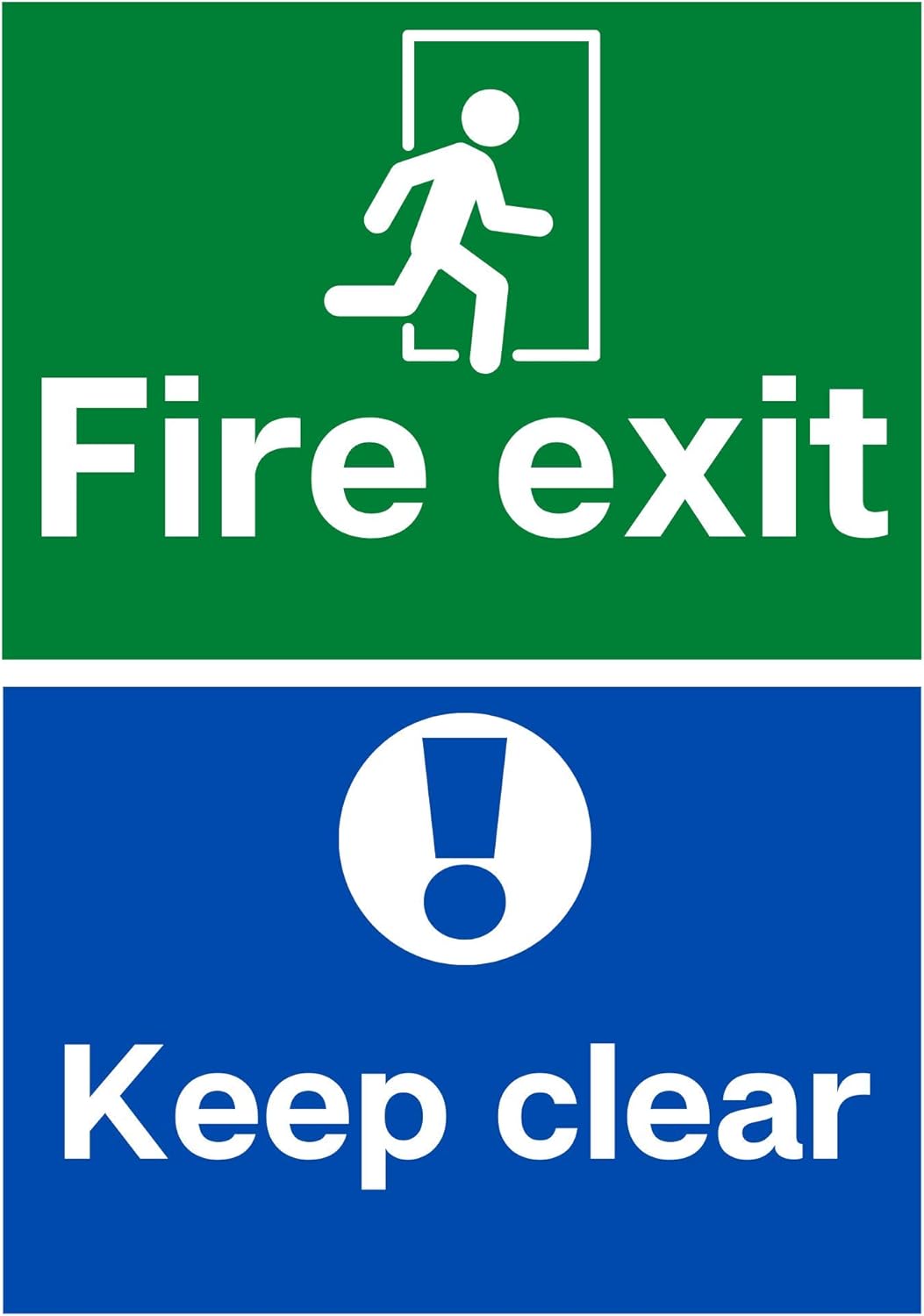 2 pack of Fire Exit-keep Clear Self Adhesive Sticker – 200 X 150mm A5 ...