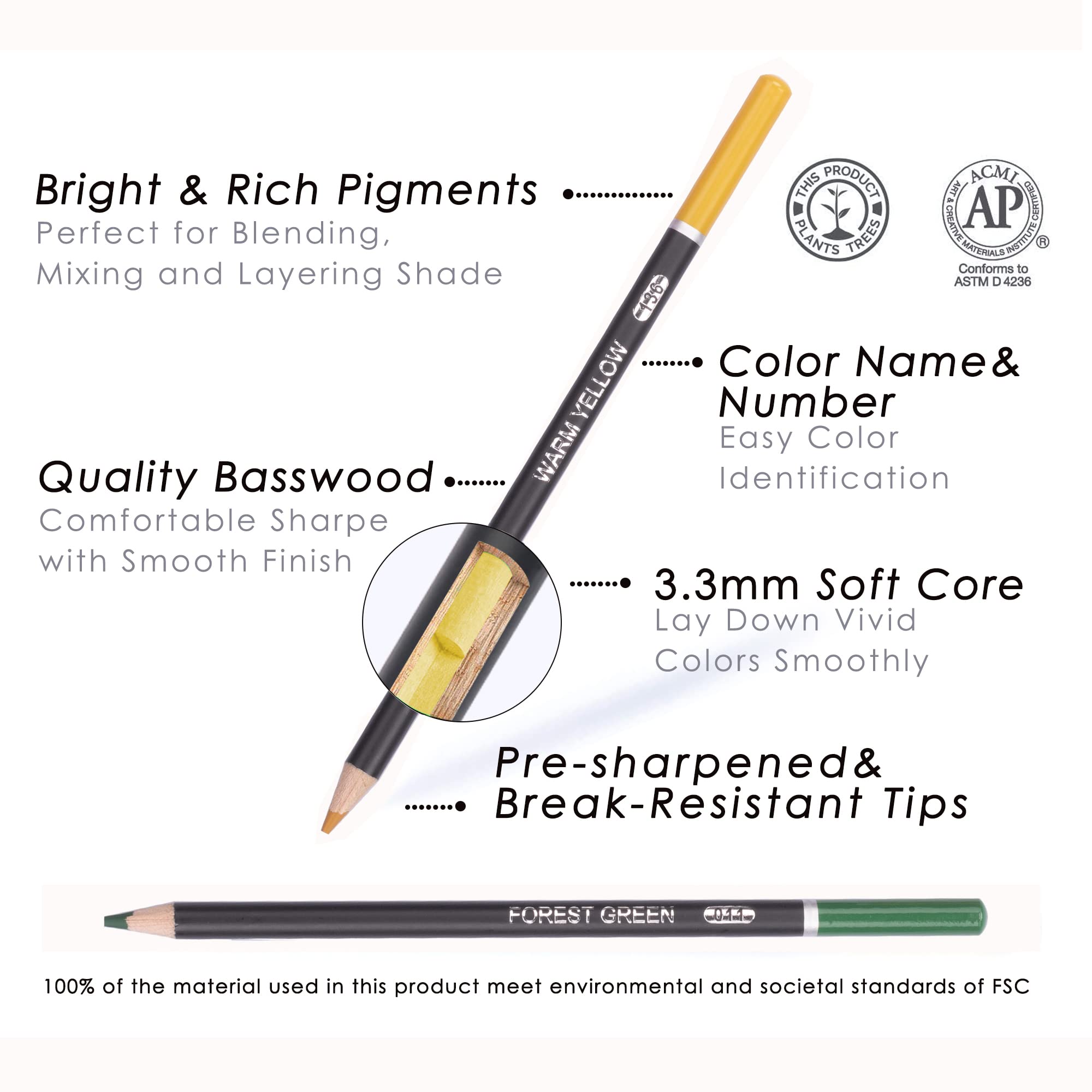 Mua KALOUR Premium Colored Pencils,Set of 120 Colors,Artists Soft Core ...