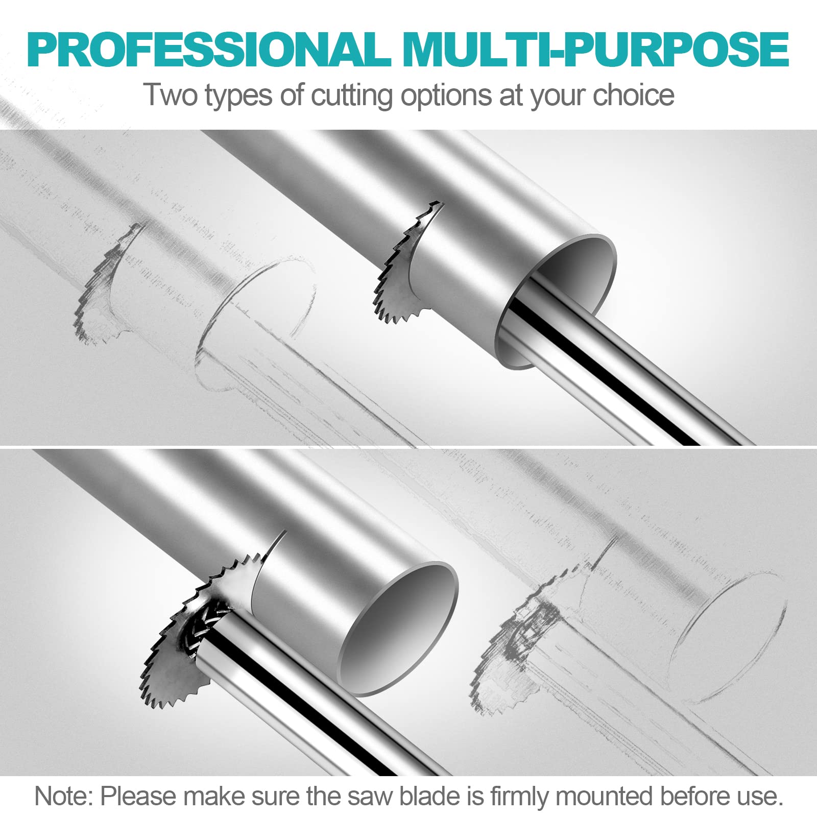 LitKiwi PVC Pipe Inside Cutter(4Pcs Saw Blades) With 1/4" Hex Shank ...