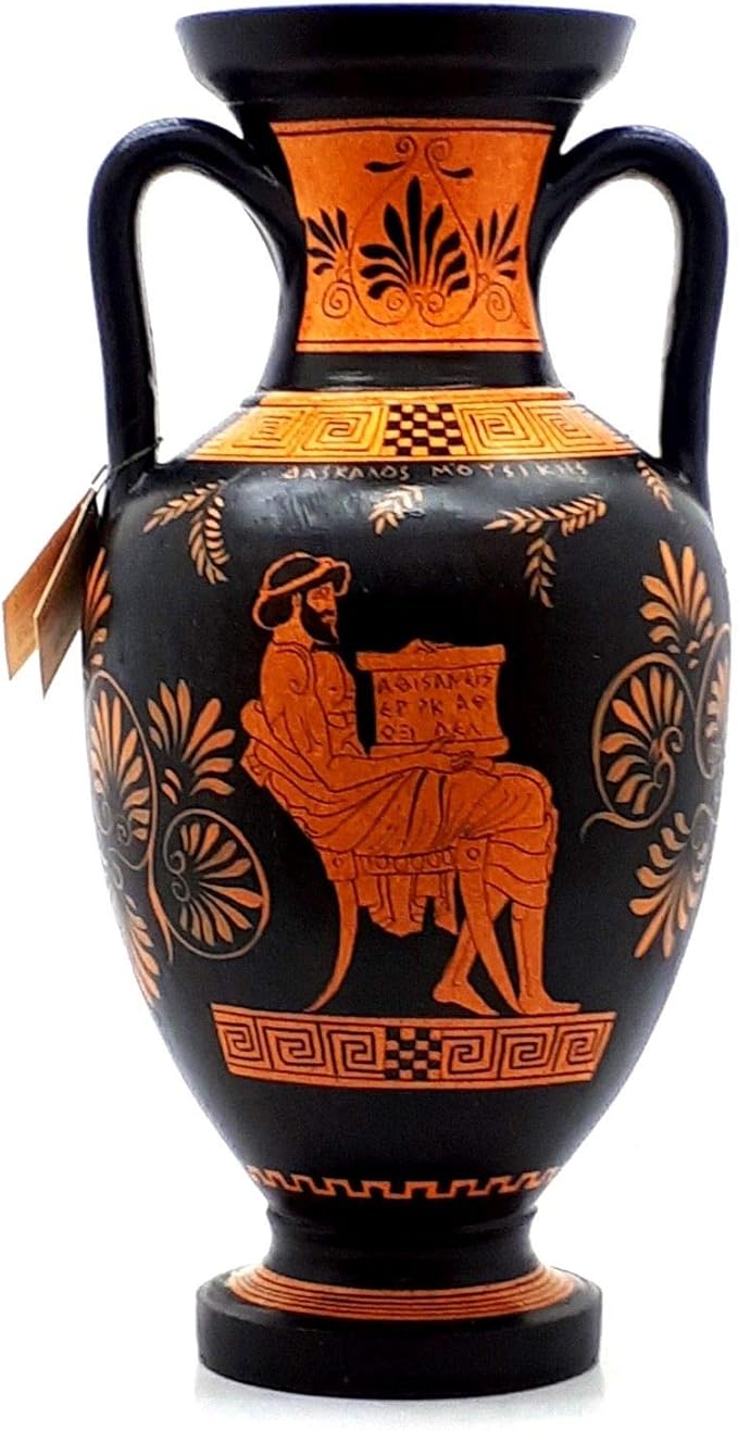 Ancient Greek Vase Red Figure Amphora Teacher Of Music Athena 12 6 
