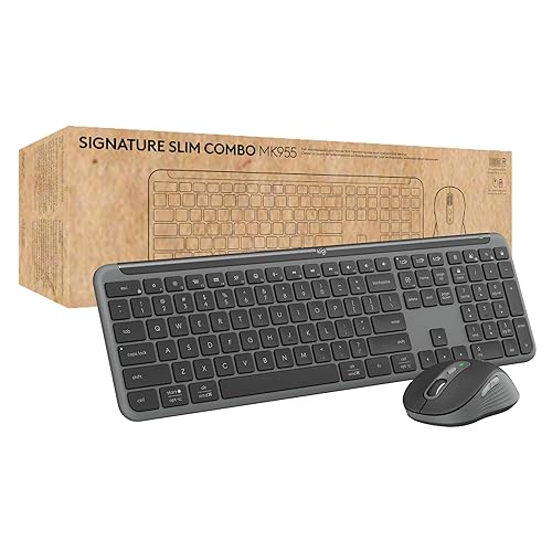Logitech Signature Slim MK955 for Business Wireless Keyboard and Mouse ...