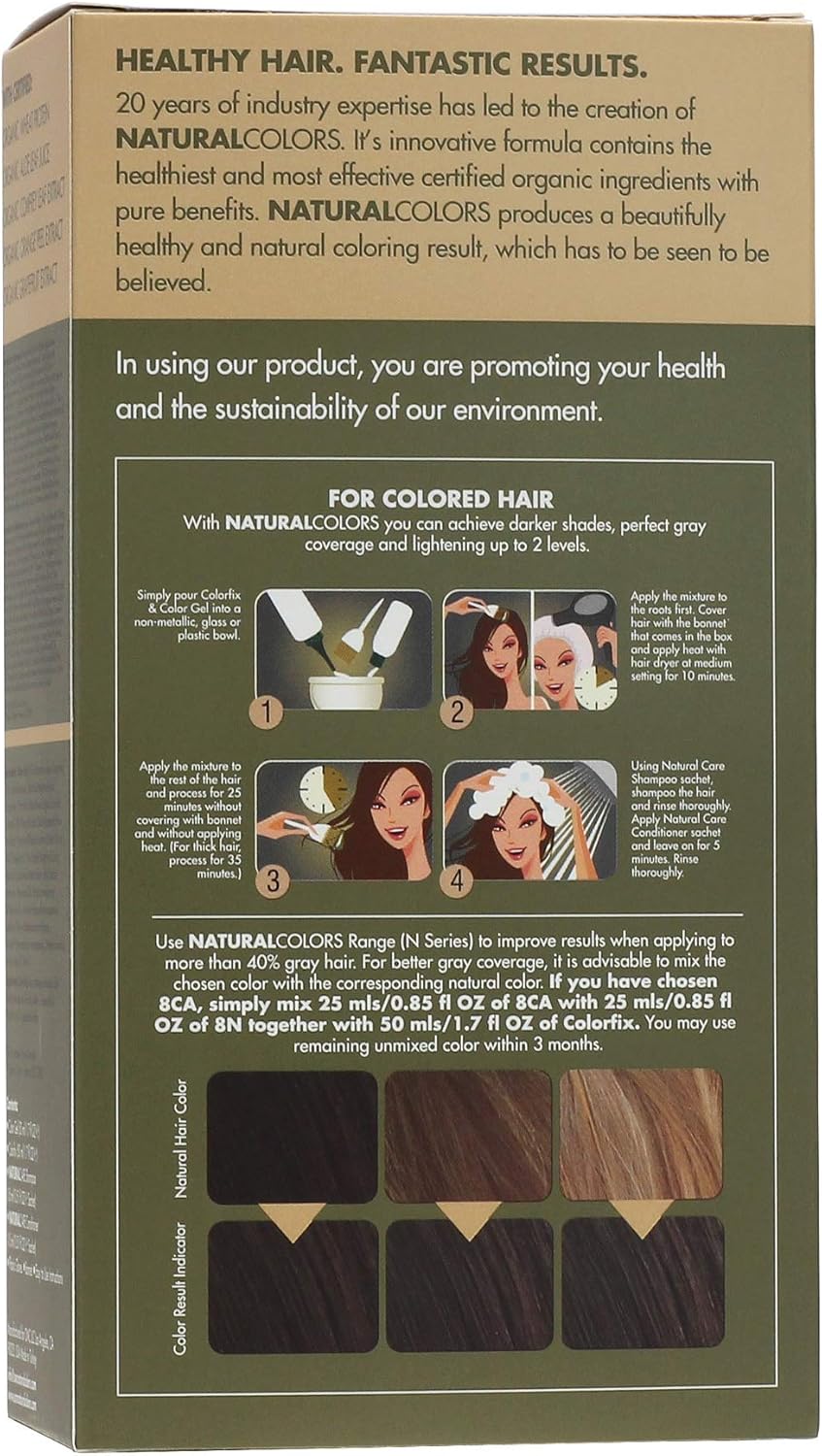 ONC NaturalColors Healthier Permanent Hair Color 8CA Light Caramel 120 ...