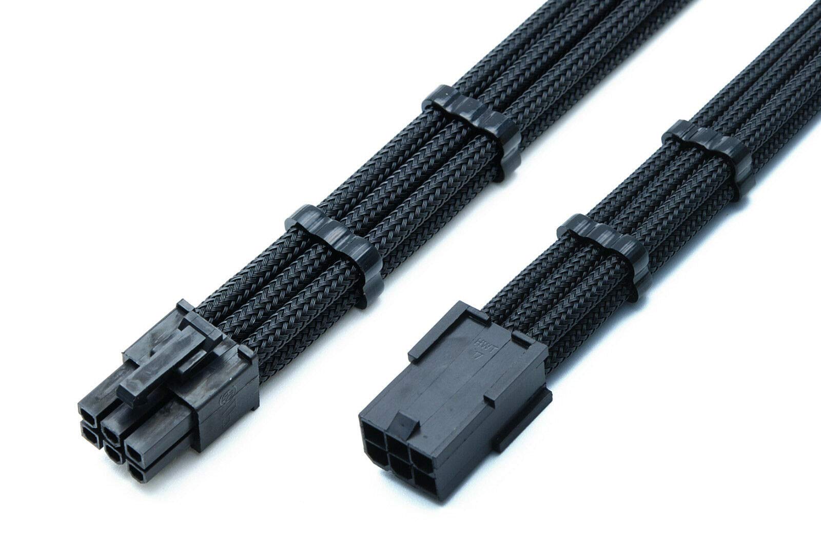 Buy Shakmods 6 Pin PCIE GPU Graphics Card Sleeved Extension Cable 30cm ...