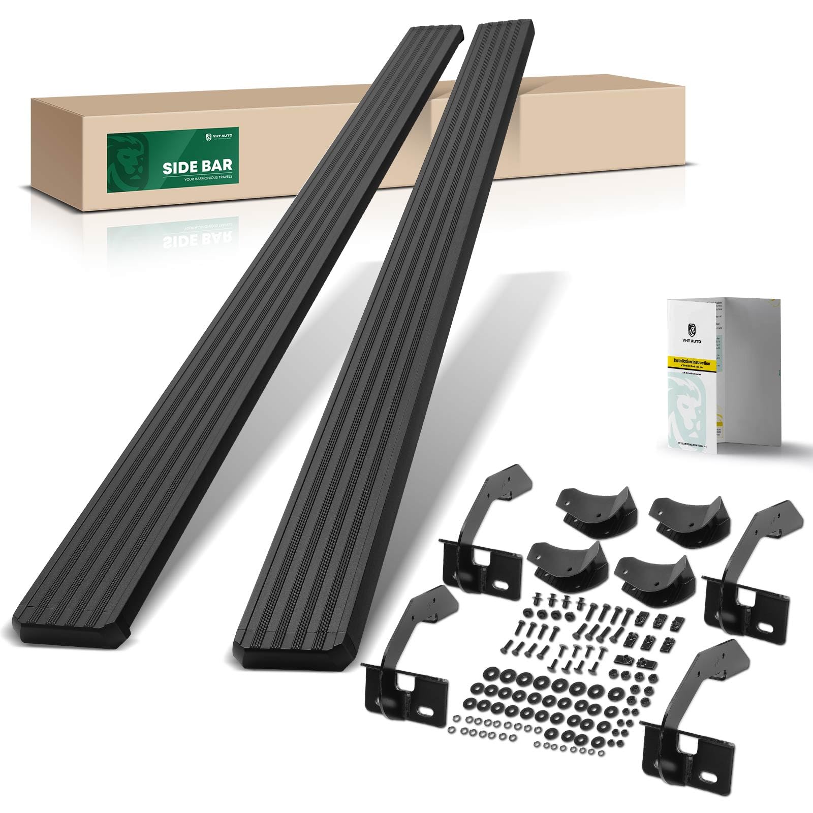 YHTAUTO 5 Inch Running Boards Side Steps Compatible with Ford F-150 ...