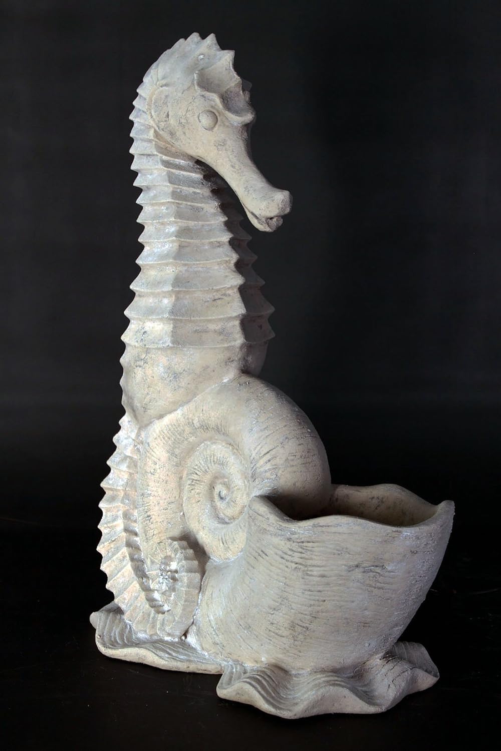 Amazon.com : Nautical Tropical Imports 24 Inch Roman Stone Seahorse ...