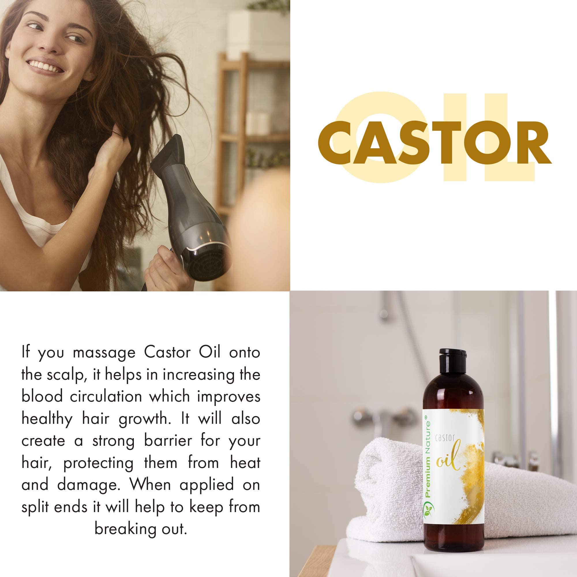 Mua Castor Oil Pure Carrier Oil - Cold Pressed Castor Oil for Essential ...