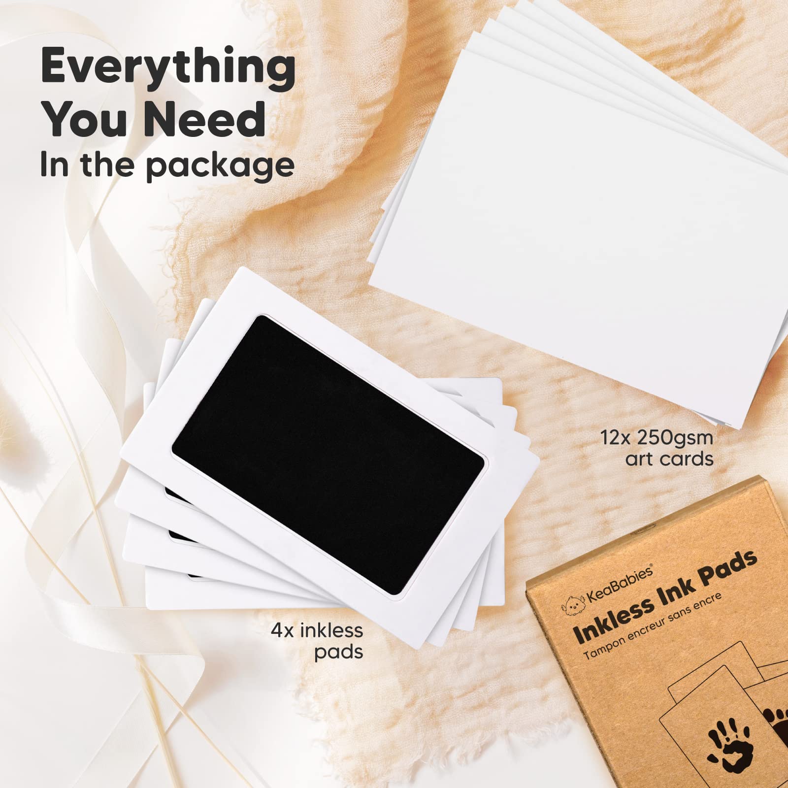 4-Pack Inkless Hand and Footprint Kit - Ink Pad for Baby Hand and ...