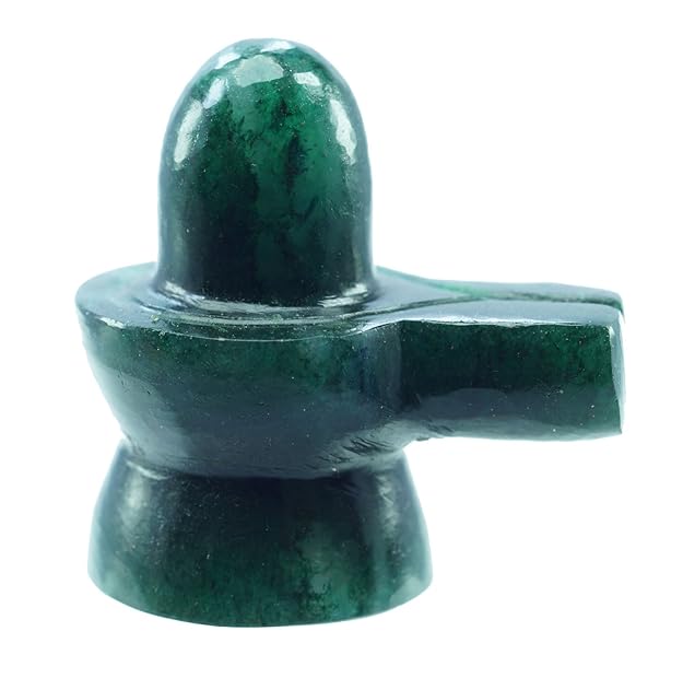 Buy Emerald Lingam Idol(82.30 Grams), Green Shiva Lingam Statue Price ...