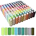 Amazon.com: Sewing Thread Kit 100 Color All Purpose Polyester Thread ...
