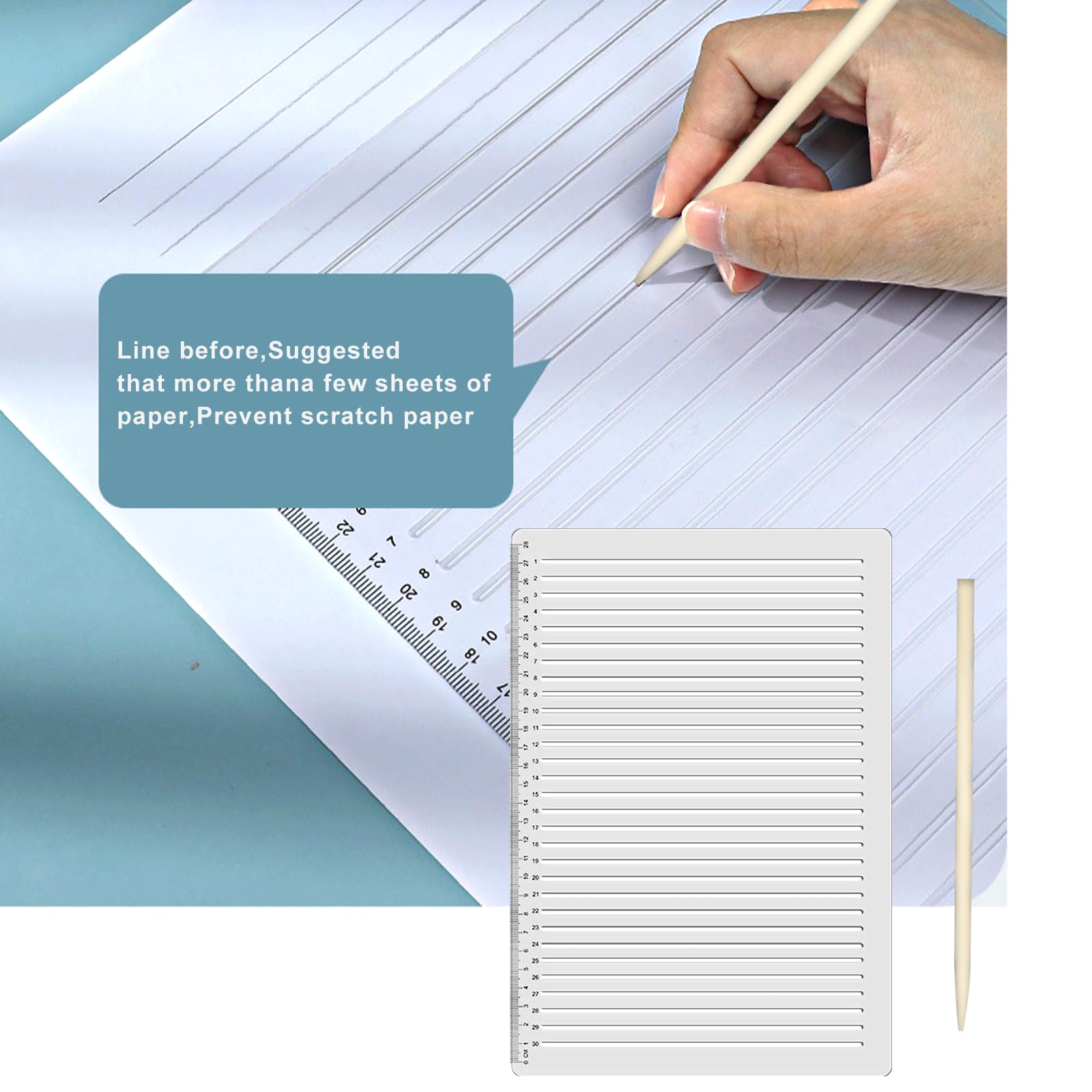 Mua Line Stencil Straight Line Stencil 0.35inch Spacing Line Plastic ...