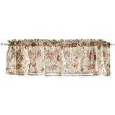 Amazon.com: Lush Decor 18-Inch by 84-Inch Cocoa Flower Valance, Black ...