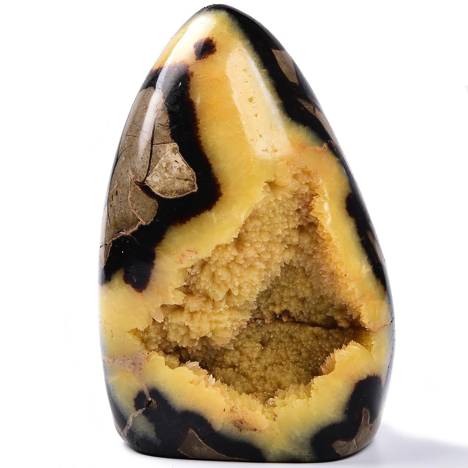 MOGEMT Large Crystal Septarian Geodes 3-4 Lbs Rock Cluster Septarium ...