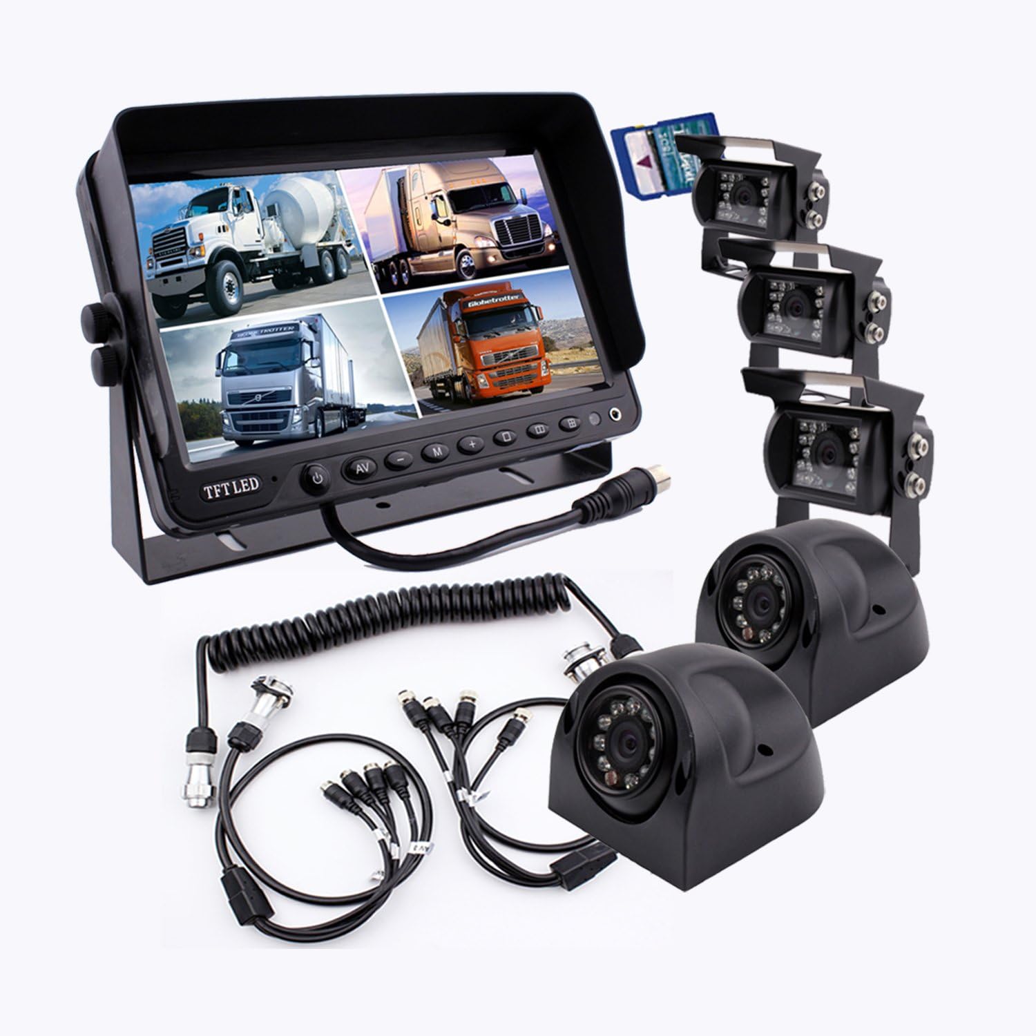 CAMSLEAD The 5th Wheel Camera Monitor System Build-in DVR Recorder with ...