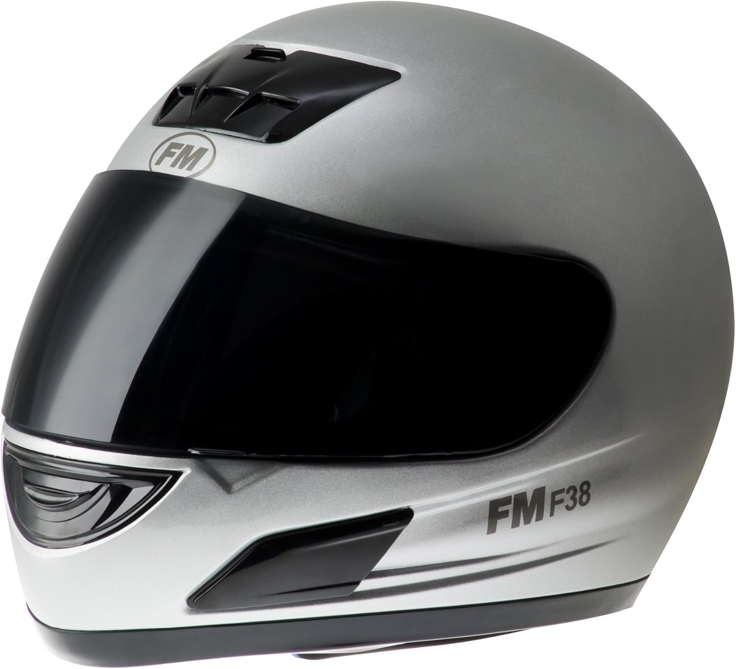 FM F38 Integralhelm, Silber, Größe XXL: Amazon.de: Auto