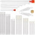 Amazon.com: 40 Pcs Large Eye Hand Sewing Needles Set Long Sewing ...