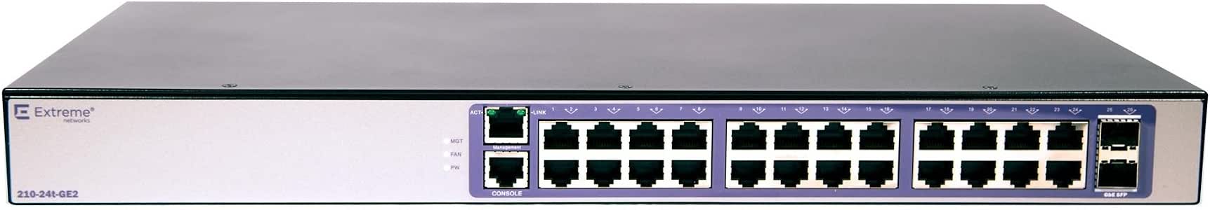 Amazon.com: Extreme Networks 210-24T-GE2 24PT 2 1GBE SFP PT 1 FIX AC ...