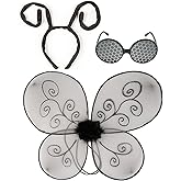 Amazon.com: Fly Costume Accessories Bug Antenna Headband and Glasses ...