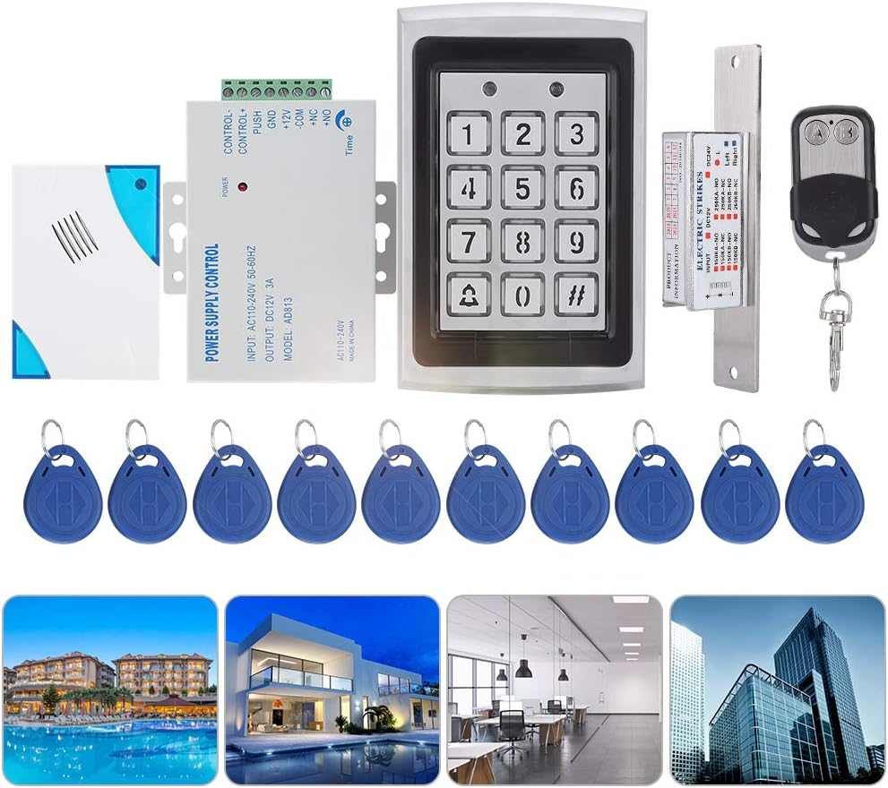 RFID Door Access Control System Kit, 125KHz EM-ID Card Password Keypad ...