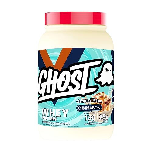 GHOST Whey Protein Powder, Cinnabon Caramel Pecan - 2LB Tub, 25G of ...